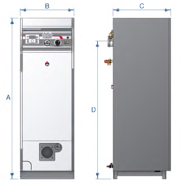 DELTA PRO S25 Напольный газовый котел 25 кВт (2-хконтур, турбо) ACV | Цена Магазин 4elements.md ...